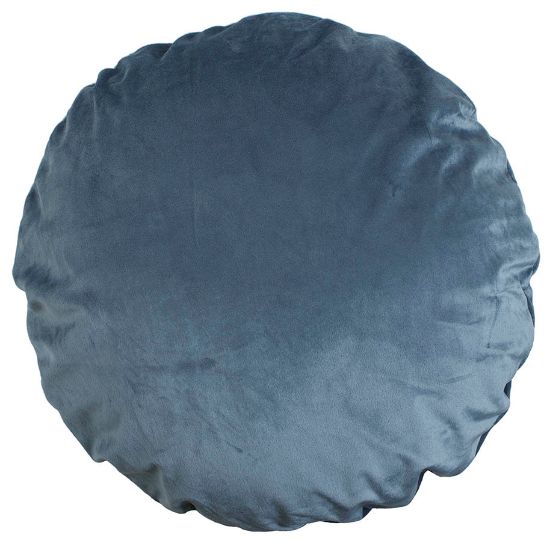 Lucinda rund pute Ø 45 petrol | princessbutikken.no