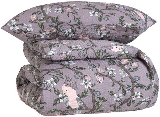 Pireni kreppsengesett 200x220 lys lilla | princessbutikken.no