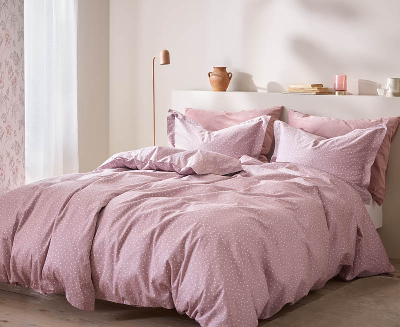 Dotti satengsengesett 140x200 lys lilla | princessbutikken.no