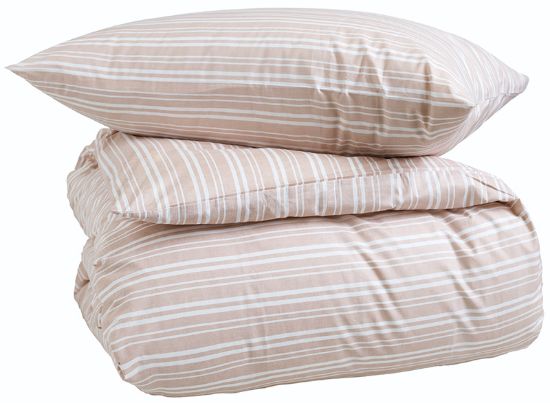 Stripes sengesett 140x220 rosa | princessbutikken.no