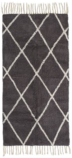 Henrika gulvteppe 70x140 grå | princessbutikken.no