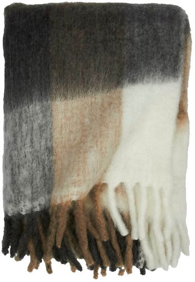 Morgan pledd 130x170 gråbeige | princessbutikken.no