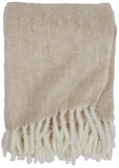 Hailey pledd 130x170 beige | princessbutikken.no